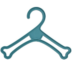 Dog Bone Shaped Puppy Cat Kitten Small Pet Mini Clothes Plastic Hanger Pink or Blue Pack of 10 (Blue)