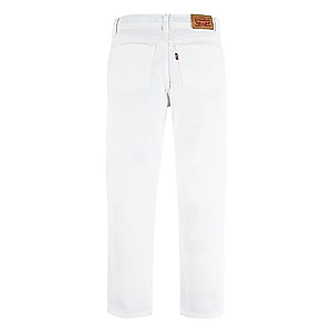 Levi's Girls High Rise Straight Fit Jeans, White, 14 US