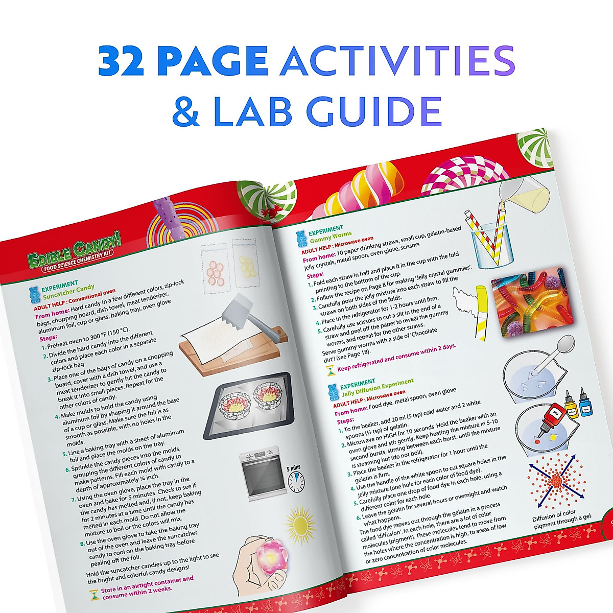 Playz Edible Candy Making Science Kit for Kids Ages 8-12 Years Old - Food Science Chemistry Kid Science Kit with 40 Experiments to Make Your Own Chocolates, Educational Science Kits for Boy & Girls