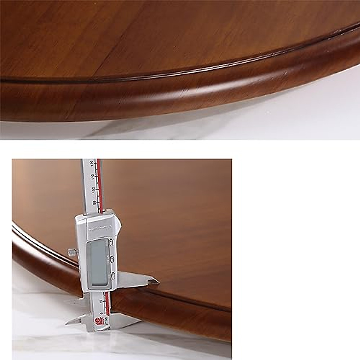 70cm-100cm Lazy Susan Large Wood Dining Table Turntable,Flat Polished Edge，Premium Round Circular Plate，Perfect Circle，tempered glass table top replacement (Color : Brown, Size : 80CM(31.5IN))