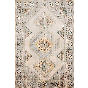 Loloi II Isadora Oatmeal/Silver 6'-0" x 9'-0" Area Rug