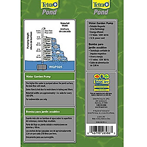 TetraPond Water Garden Pump, Powers Waterfalls/Filters/Fountain Heads