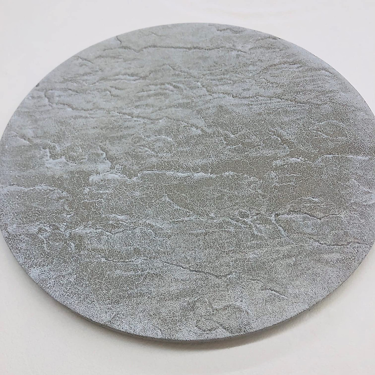 Concrete Cement Lazy Susan Unique, Hand Crafted, Gray, Turntable, 360 Degree Swivel, Made in The USA, Home Decor by Concrete Resurrection (White Wash 24" Diameter)