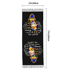 LeRayal Sigma Gamma Rho Scarf Sorority Gifts for Women Gift for GirlsPerfect Winter Warm Long Large Scarves With Tassel 1922