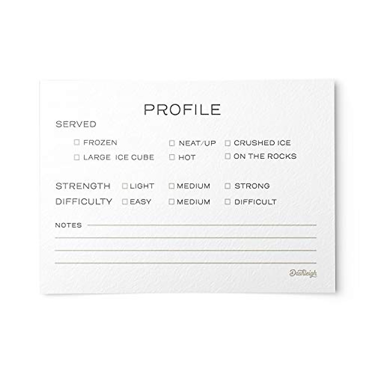 48 Cocktail Recipe Cards, 4 x 6 inches, Double Sided for Bartenders, Drinks and Mixology