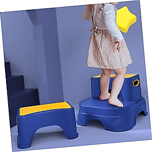 SUPVOX Children's Step Stool Wood Nonslip Step Stool Plastic Step Stool Bathroom Foot Stool Doorway Low Mini Plastic Stool Footstool Toilet Step Stool for Adults Bedpan Non-Slip Pp