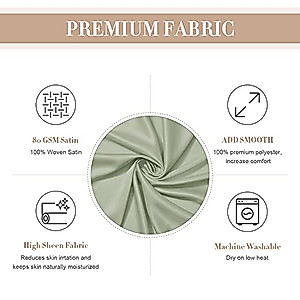 AW BRIDAL Silk Pajamas for Women Satin Pajama Set Button Up Bride Bridesmaid Pajamas Sleepwear Loungewear, Sage Green M
