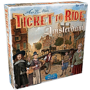 Ticket to Ride Amsterdam Board Game - Train Route-Building Strategy Game, Fun Family Game for Kids & Adults, Ages 8+, 2-4 Players, 10-15 Minute Playtime, Made by Days of Wonder