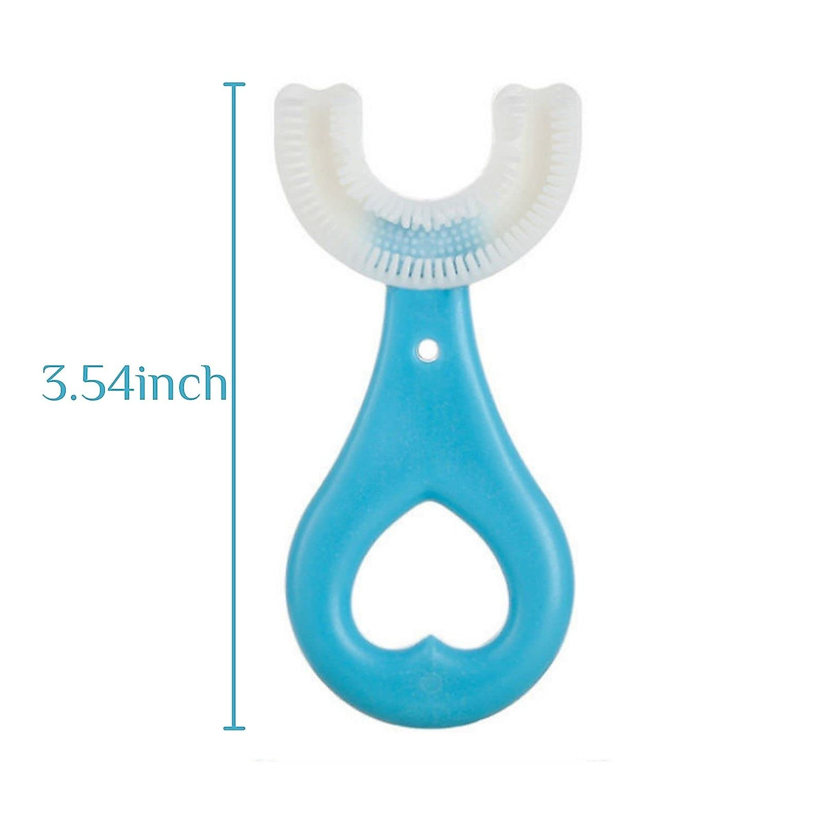 CROOT 2 PCS U-Shaped Toothbrush for Kids, U Shape Portable Toddler Silicone Toothbrush,Infant and Children Toothbrush with U-Shaped Brush Head,Extra Soft and Healthy Silicone Toothbrush (2-6 Age)