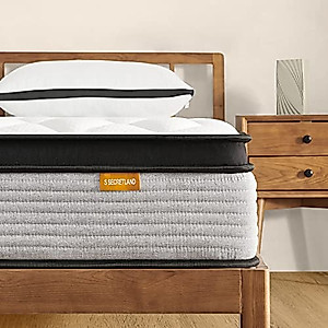 Queen Mattress,SSECRETLAND 12 Inch Hybrid Memory Foam Mattress and Individual Pocket Springs,Queen Bed in a Box with Pressure Relief and Cooler Cover,Soft Queen Size