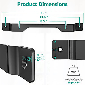 WALI Soundbar Mount for Sonos Ray, Floating Wall Mounting Bracket for Sonos Ray Essential Sound Bar Under TV with Hardware Kit (SON004-B), Black