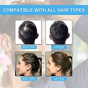 Hair Building Fibers for Thinning Hair with Spray Applicator Pump Nozzle - Natural & Undetectable,Instantly Thicker Fuller Hair Conceals Hair Loss 30 Sec,4 Shades for Men & Women,27.5g (Black)