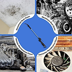 LE LEMATEC Air Blow Gun with Nozzle Extension, Pneumatic Performance Tool, High Pressure Blower, Dust Remover, Cleaning for Hard to Reach Areas, Car Detailing Tools, Compressor Accessories (AS121-3C)