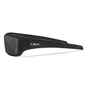 DVX Axon Polarized Sunglasses, Safety Glasses for Men and Women, UV Eye Protection for Shooting, Fishing, Biking, and Extreme Sports, Black Frames, Tinted Lenses
