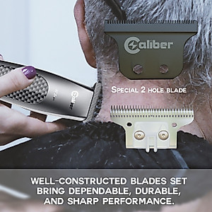 Caliber Pro Replacement Blade for .38 Trimmer - Cordless Trimmer Spare Japanese Steel Carbon Coating Blade - Smooth and Sharp Blades for Men's Electric Beard & Hair Trimmers (Special Premier Blades)