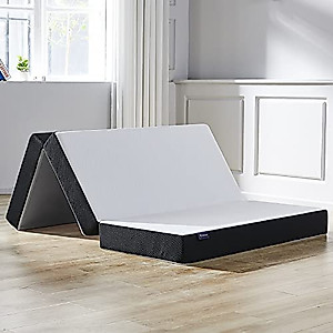 S SECRETLAND Folding Mattress, 6 inch Tri-fold Memory Foam Mattress Topper with Washable Cover, Foldable Mattress Topper for Camping, Guest - Twin Size, 75" x 38" x 6"