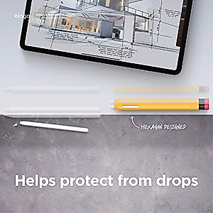 elago Classic Pencil Case Compatible with Apple Pencil 2nd Generation Cover Sleeve, Classic Design, Compatible with Magnetic Charging and Double Tap (Must Read Installation Instructions) [Yellow]