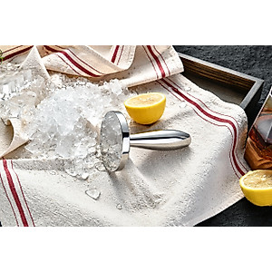 Meat Pounder Tenderizer - Solid Cast Stainless Steel Round Chicken Flattener Tool - Dishwasher Safe