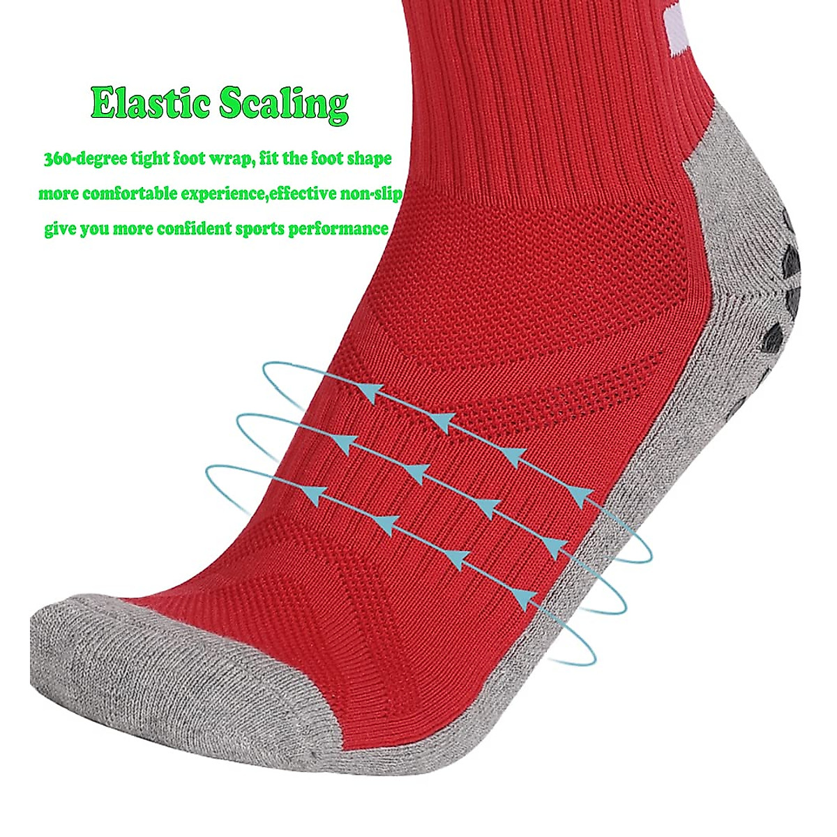 Anti-Skid Socks With Grips Non Slip Socks Ideal For Strenuous Exercise, Yoga, Pilates, Fall Prevention (2 Pairs Black)