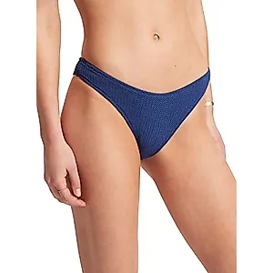 Seafolly Women's Standard High Cut Pant Bikini Bottom Swimsuit, Sea Dive Ultramarine, 6