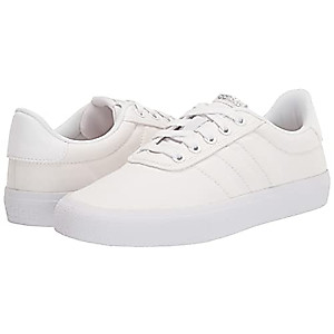 adidas Women's Vulc Raid3r Skate Shoe, White/White/Silver Metallic, 9