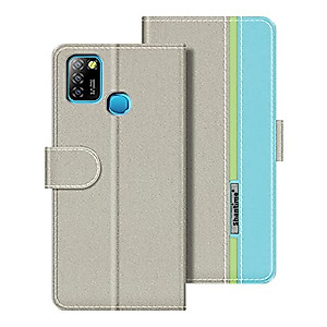 MILEGAO for Infinix Smart 5 Flip Cover, Magnetic Buckle Multicolor Business PU Leather Phone Case with Card Slot, for Infinix Smart 5A 6.6 inches