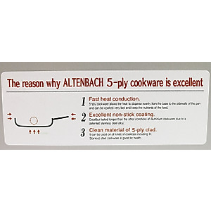 Altenbach Non-stick Stainless Steel Wok Pan, 5-Layers (26 cm)
