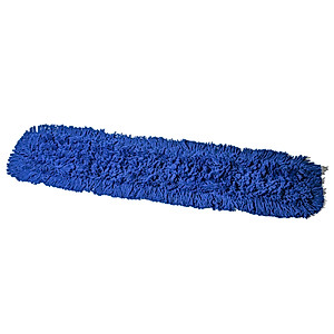 36 Inch Red Dust Mop with Wood Handle and 36 Inch Dust Mop Refill Bundle - 1 Mop Set and 4 Refills