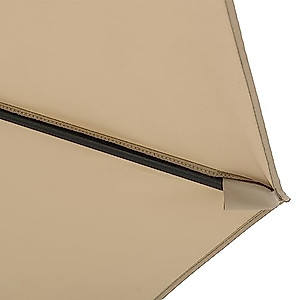 Sunjoy Triple Canopy Umbrella, Beige, with Base