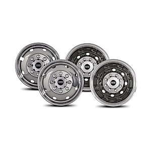 Pacific Dualies 34-1608A Polished 16 Inch 8 Lug Stainless Steel Wheel Simulator Kit for 1992-2007 Ford E350/E450 Van
