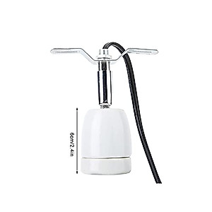 Hztyyier Reptile Heating Lamp Holder, E27 Rotatable Reptile Pet Heat Lamp Bulb Base Socket Holder for Turtle Tank Habitat Reptile