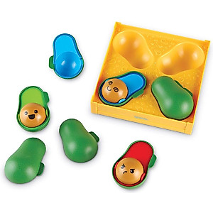 Learning Resources Learn-A-Lot Avocados - 9 Pieces, Ages 18+ months Toddler Social Emotional Learning Toys, Develops Fine Motor Skills, Toddler Learning Toys