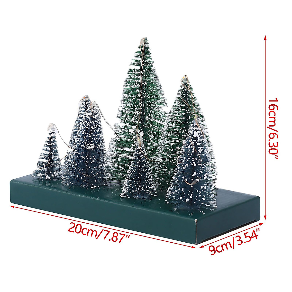 Mini Christmas Trees, Artificial Christmas Tree Desktop Decoration with LED Colour Lights, Xmas Christmas Tree Festival Gift Ornament #P
