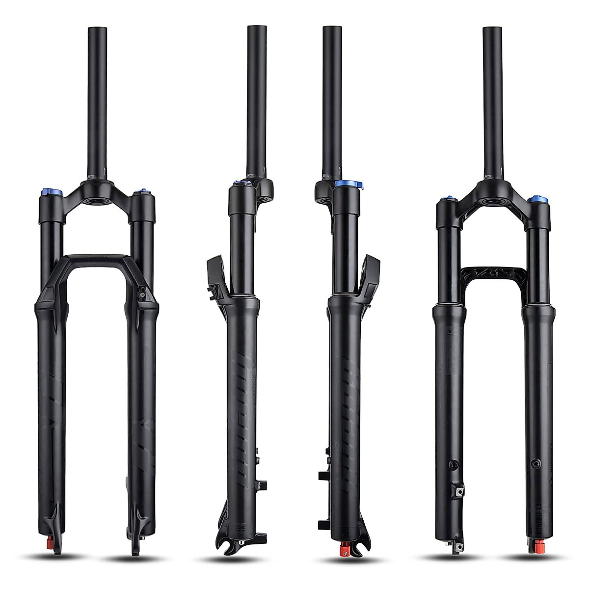 BOLANY 27.5/29inch Bike Suspension Fork 34mm Stanchions 1-1/8 Thread-Less Straight Steerer 120mm Travel MTB Air Fork with Damping Rebound Adjustment (Manual, 27.5inch)