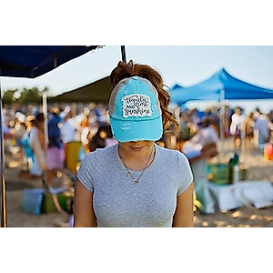 Funky Junque Criss Cross Hat Womens Saying Baseball Hat - Tequila, Lime, and Sunshine - Mint