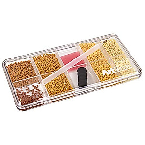 ArtBin 6907AB Slim Line 10 Compartment Small Art & Craft Organizer, [1] Plastic Storage Case, Clear