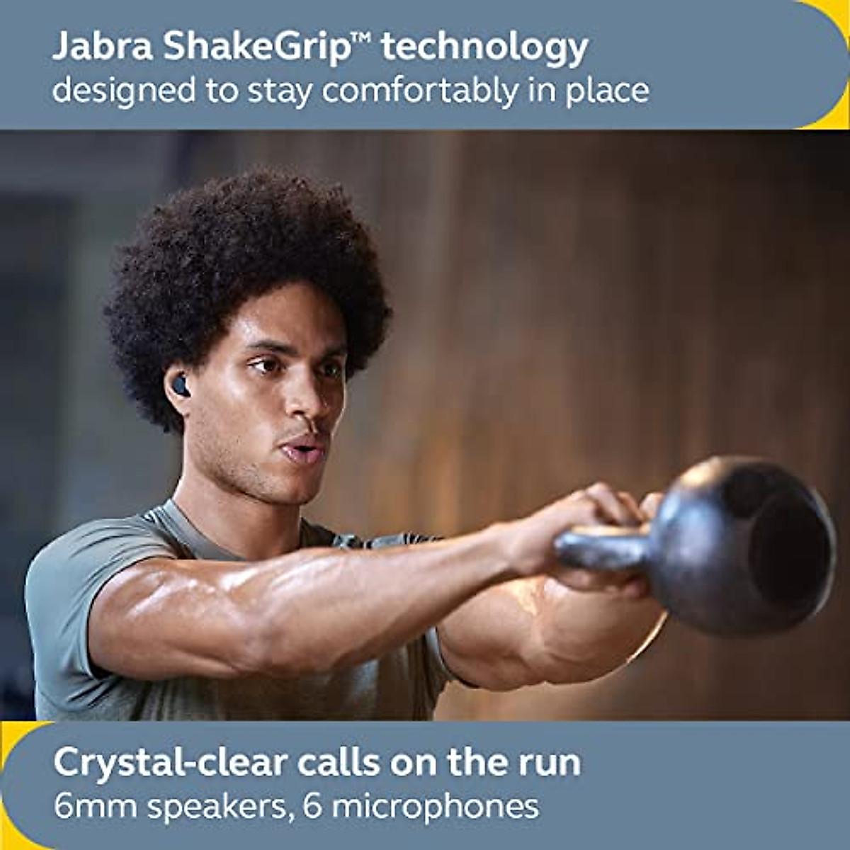 Jabra Elite 7 Active True Wireless— Bluetooth Sports Earbuds Shake Grip for Secure in-Ear Fit — Ultimate Workout Earbuds, Adjustable Active Noise Cancellation, Fast Charging — Navy