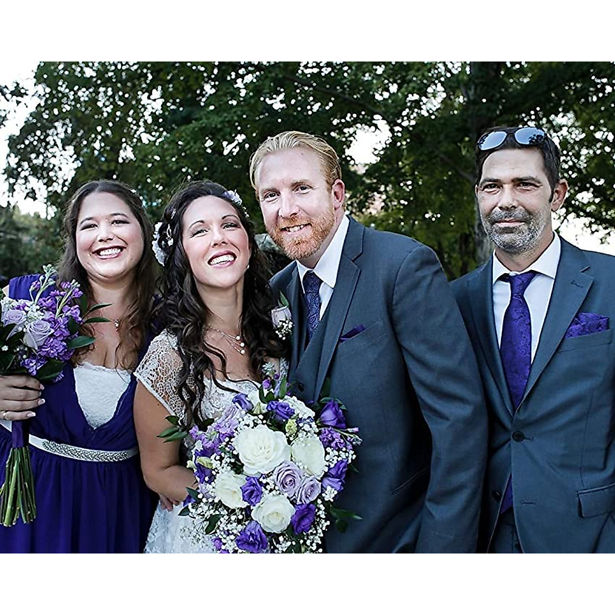 Alizeal Mens Paisley Tie Handkerchief Casual Floral Necktie Set