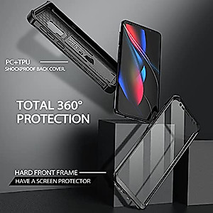 Dexnor for Samsung Galaxy S9 Case, [Built in Screen Protector and Kickstand] Heavy Duty Military Grade Protection Shockproof Protective Cover for Samsung Galaxy S9 Black