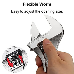 Jetech 8 Inch Adjustable Wrench - Professional Shifter Spanner with Wide Caliber Opening
