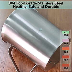 Measuring Cup, [Upgraded, 3 Measurement Scales, Including Cup Scale, ML Scale, Ounce Scale], Newness Stainless Steel Measuring Cup with Marking with Handle, 16 Ounces (0.5 Liter, 2 Cup)