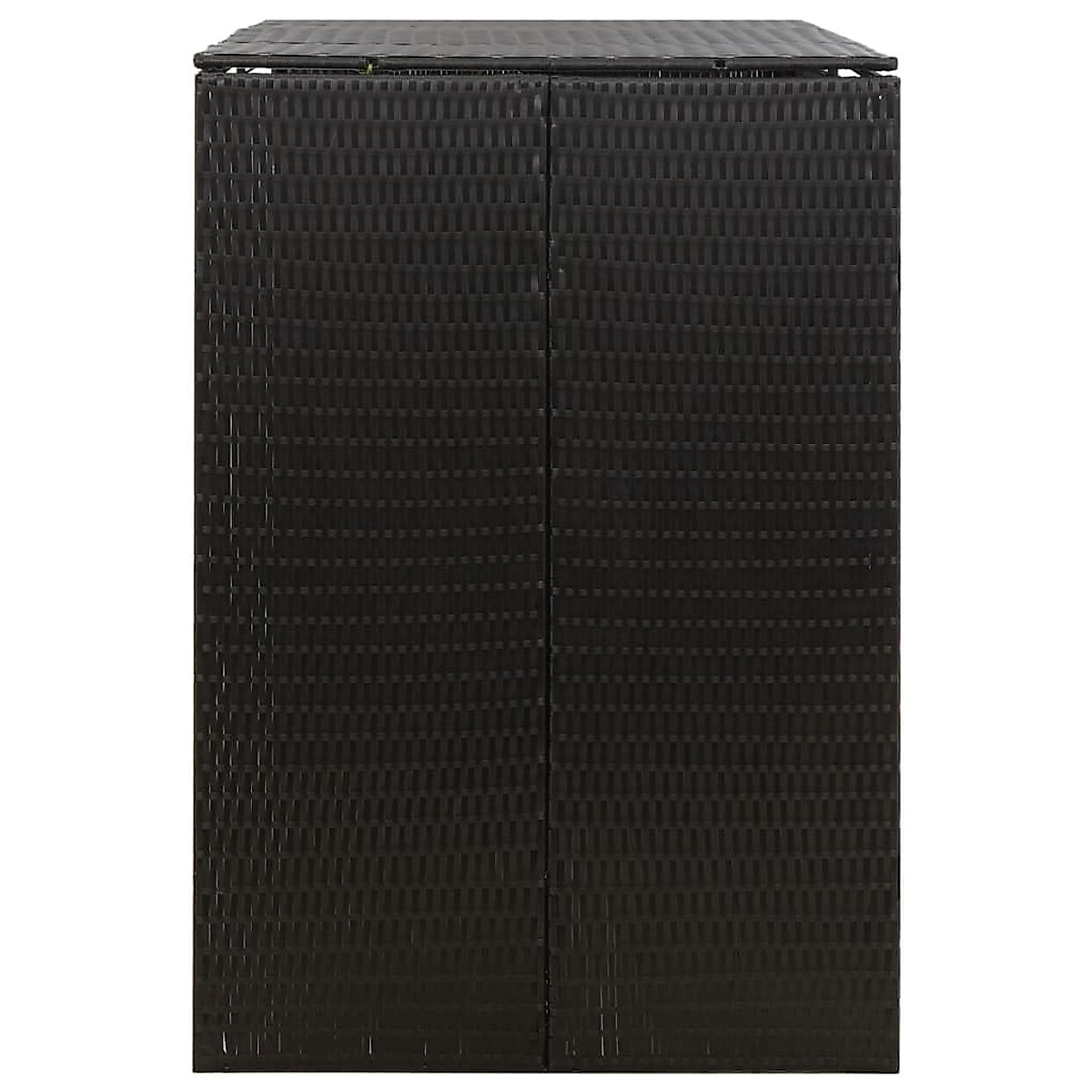 vidaXL Double Wheelie Bin Shed Outdoor Patio Recycling Dustbin Trash Cover Store Garden Wheelie Bin Storage Black 140x80x117 cm Poly Rattan