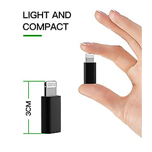 3Pack,USB-C Female to Lightning Male Adapter,Lightning to USB C Adapter,Type C Cable Charger Adaptor for Apple iPhone 12 11 Mini PRO MAX XS XR X SE2 7 8Plus Ipad AIR Airpods USBC Charging Converter