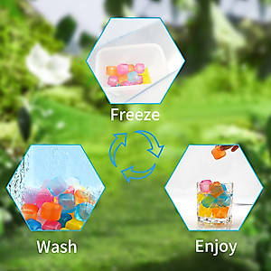 Reusable Ice Cube for Drinks, Square Plastic Ice Cubes 20 Pack, Refreezable Plastic Ice Cubes Without Diluting, Easy to Use Washable Non-Melting Fake Ice Cube for Coffee, Whiskey, Cocktails, Colorful