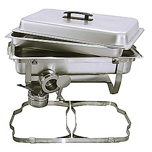 TigerChef Chafing Dish Buffet Set - Chaffing Dishes Stainless Steel - 3 Sets of Chafers and Buffet Warmer Sets: 6 Chafing Gels, 3 Slotted Spoons and Foldable Frame - Food Warmers for Parties Buffets