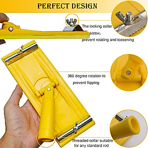 Toromp Pole Sander Replacement Head - No-Flip Design with Quick Release Clamp and Universal Coarse Threaded Collar - Sander Head Only