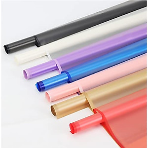 NatureMan 21Sheets /7 Colors edging TranslucentFlower Wrapping Paper,Florist Bouquet Supplies,DIY Crafts,Gift Packaging or Gift Box Packaging Paper, WaterproofFloral Wrapping Paper 22.8x22.8Inch