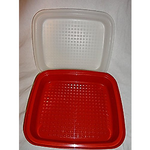Tupperware RED Large Season Serve Meat Marinade Storage Container
