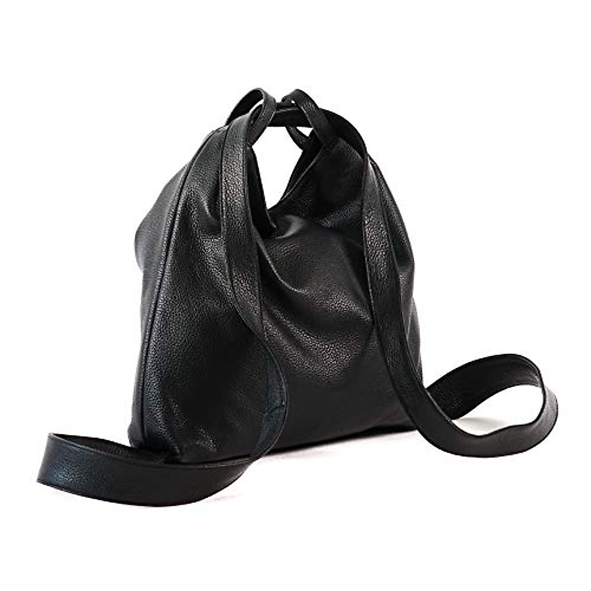 Women Leather Backpack Purse- Handmade Convertible Hobo Shoulder Bag from Genuine Leather