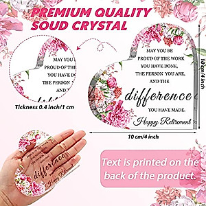 Acrylic Heart Retirement Gifts for Women 2023 Keepsake and Paperweight Retirement Plaque Inspirational Gifts for Retired Table Decoration for Coworker Teachers Nurses Graduation(4 x 4 x 0.4 Inch)